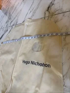 Hugo Nicholson | Bags | 225 New Hugo Nicholson Cream Garment Bag 3 Inch ...